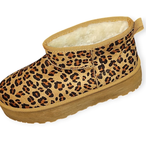 Amazon Mudd | Shoes | Mudd Amazon Leopard Print Ankle High Uggs | Poshmark